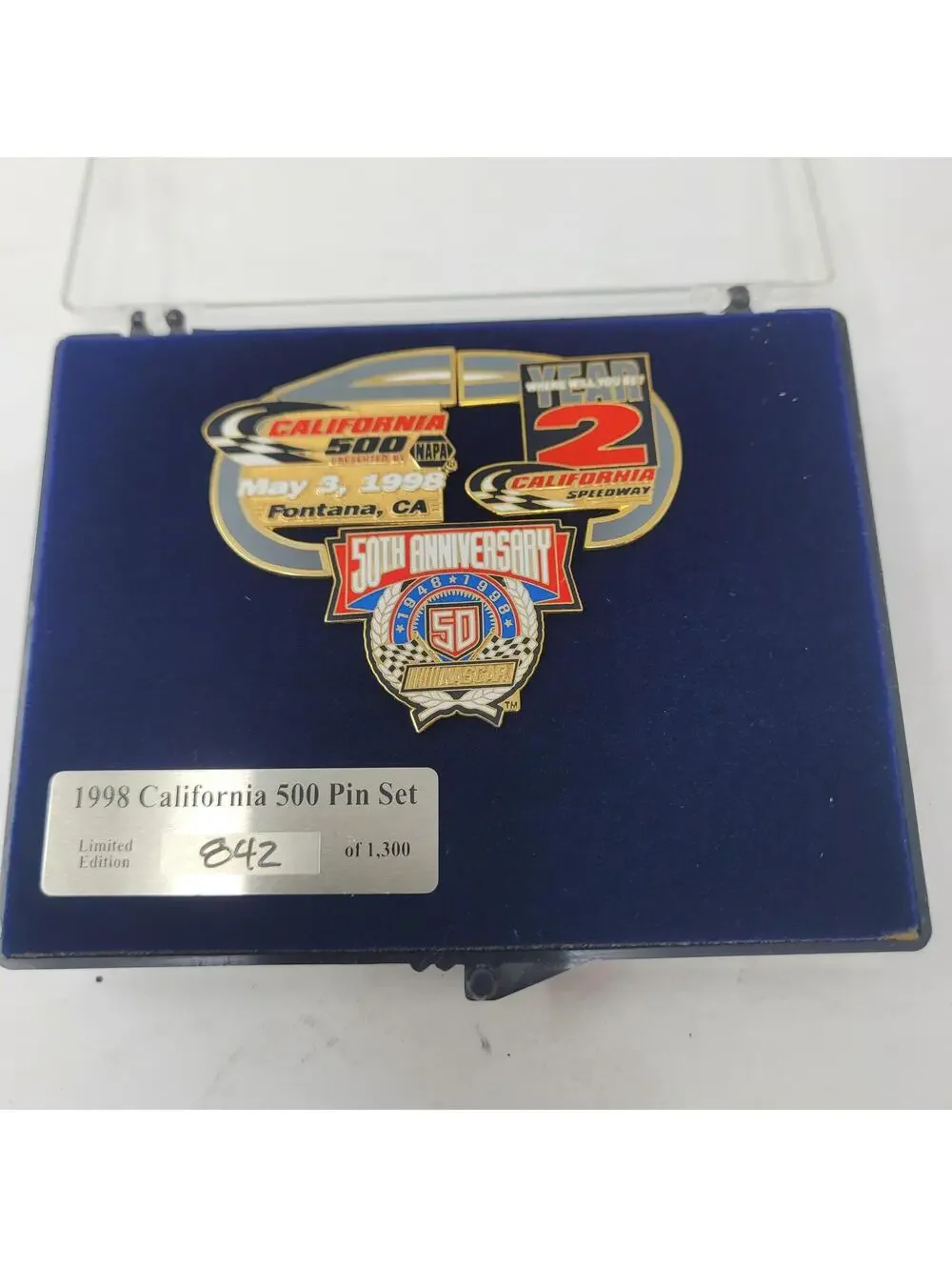 Other | 1998 California 50 Nascar Fontana Speedway Wincraft Racing Pin ...